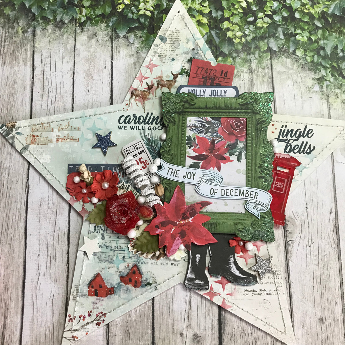 December Joy Star by SUE CREASE — The Mad Scrapper