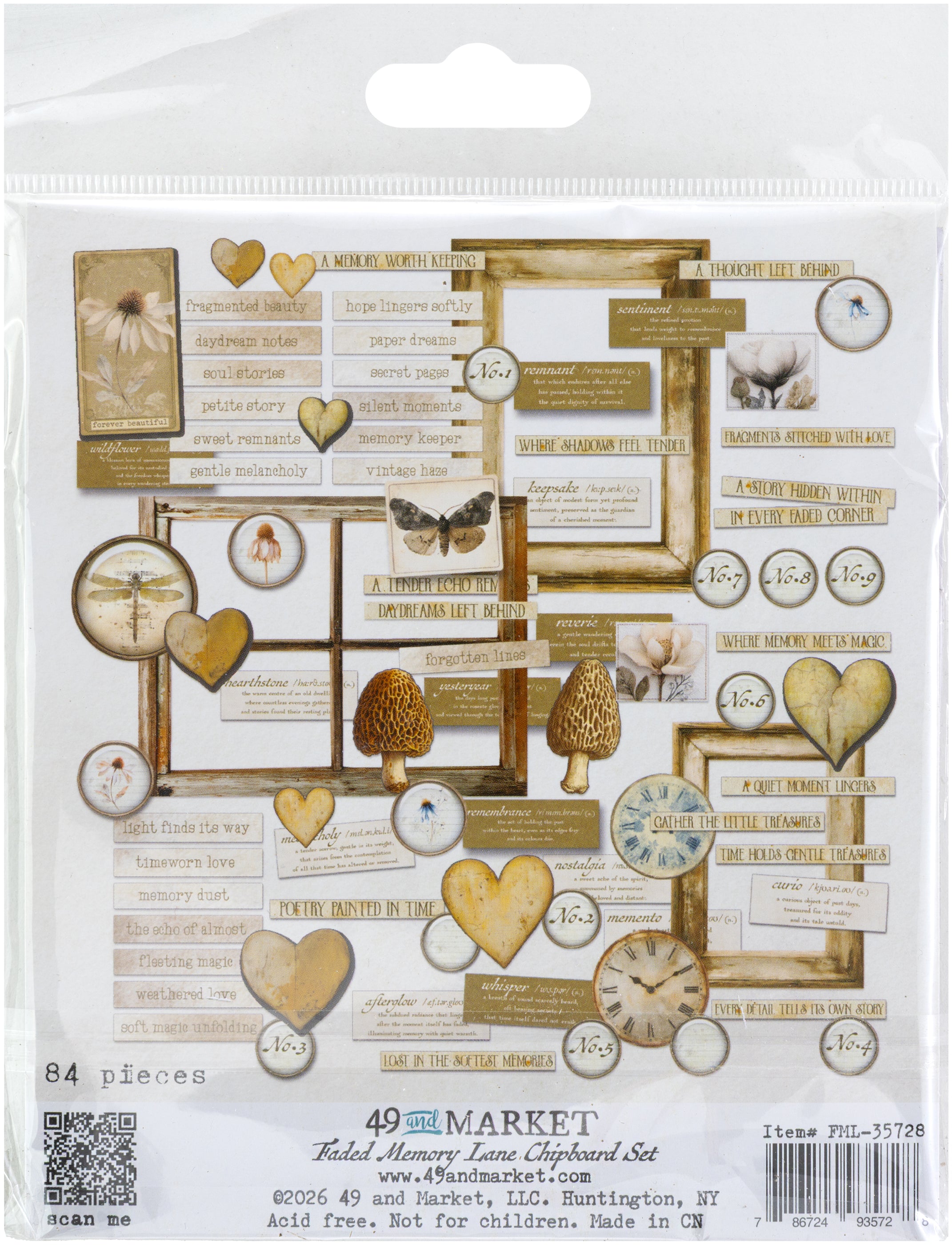 Faded Memory Lane Chipboard Set — The Mad Scrapper