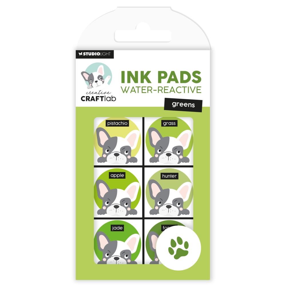Studio Light Water-Reactive Ink Pads - Greens — The Mad Scrapper