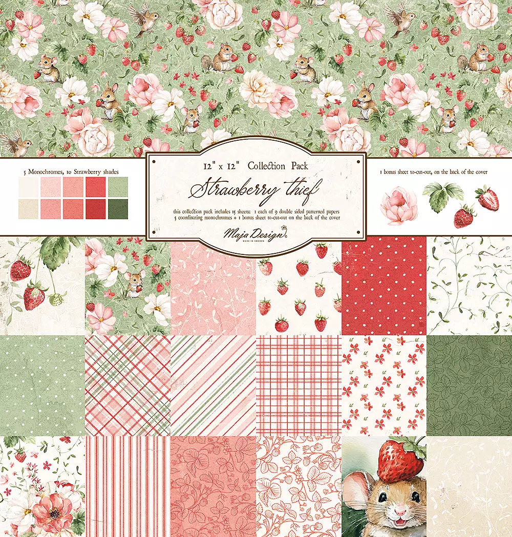 Strawberry Thief 12x12" Collection pack — The Mad Scrapper